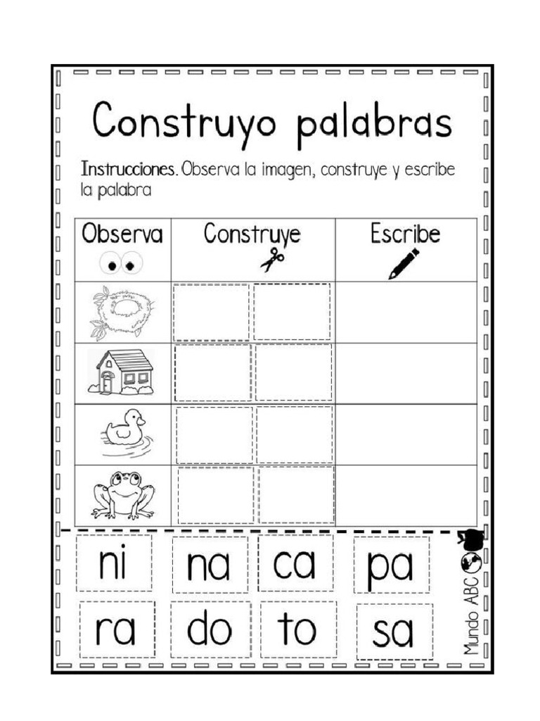 Construir Palabras Primero Básico | PDF
