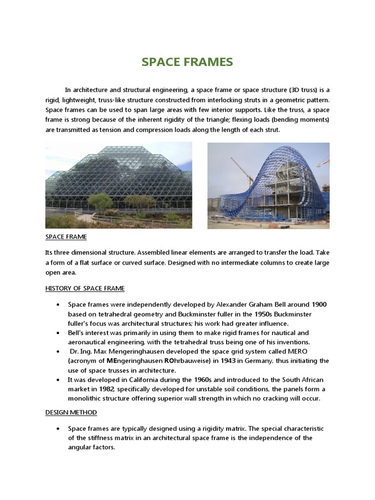 Report On Folded Plates & Space Frame | PDF | Architectural Design ...