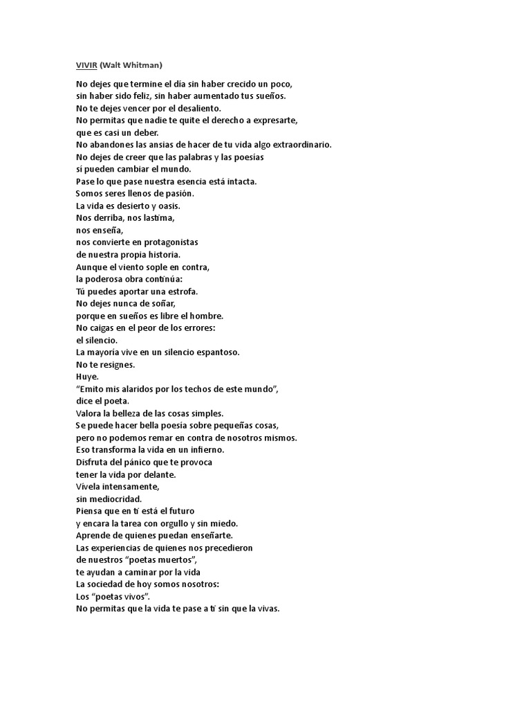 VIVIR | PDF | Poesía | Ficción general