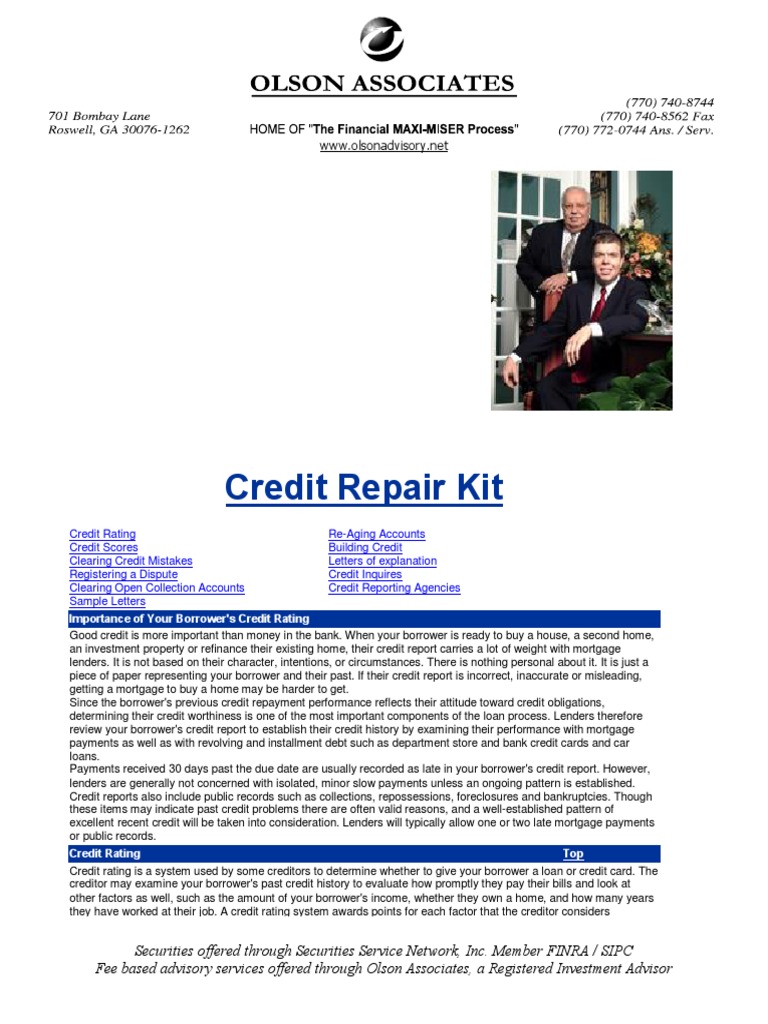 Credit Repair Solutions | PDF | Credit History | Loan To Value Ratio