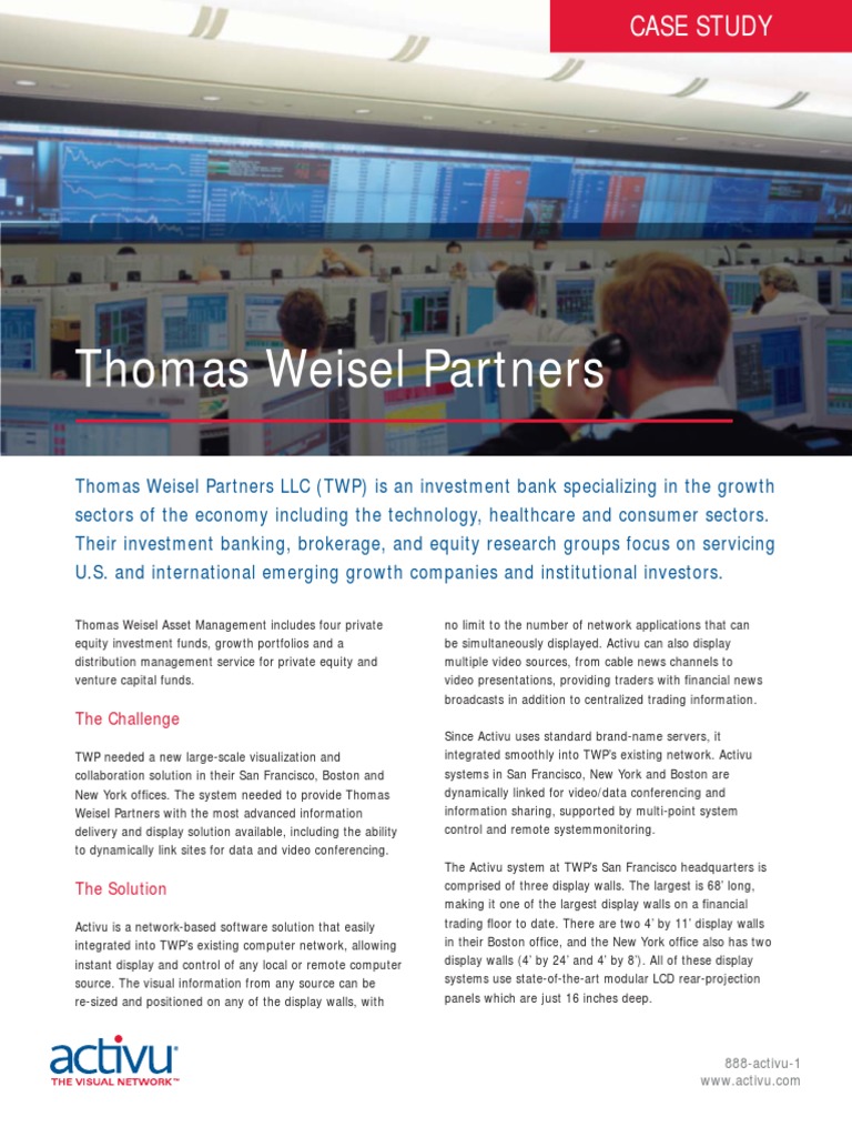 Thomas Weisel Partners Case Study | Download Free PDF | Private Equity | Investment Banking