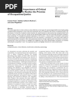 Participatory Occupational Justice Framework | PDF | Occupational ...