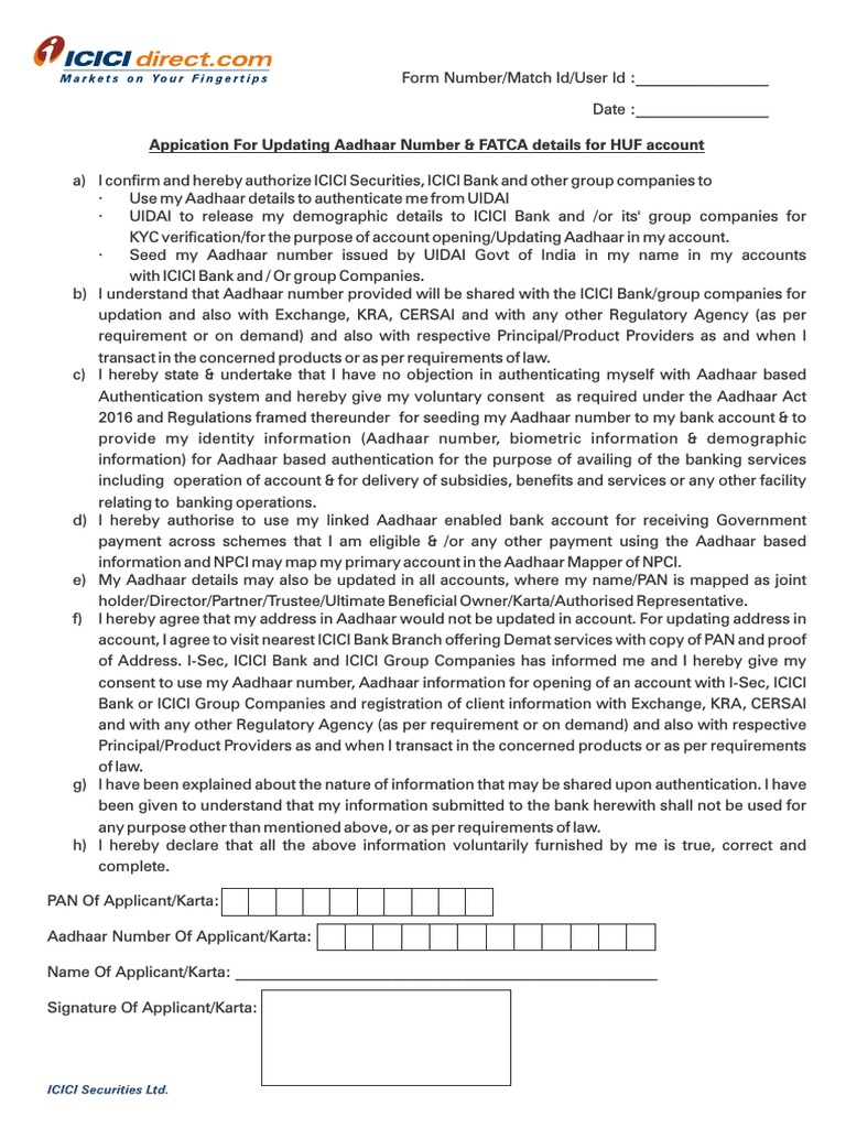 FATCA Declaration Individual HUF | PDF | Investment Fund | Securities (Finance)