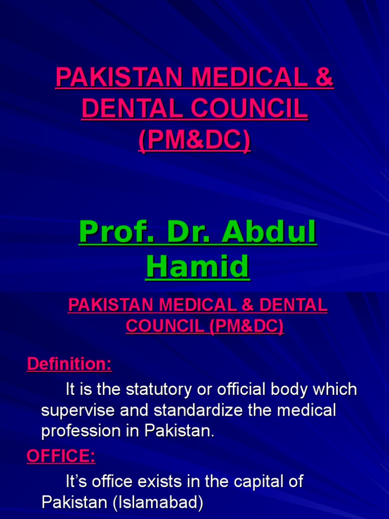 Pakistan Medical & Dental Council (PM&DC) - 1 | PDF | Physician ...