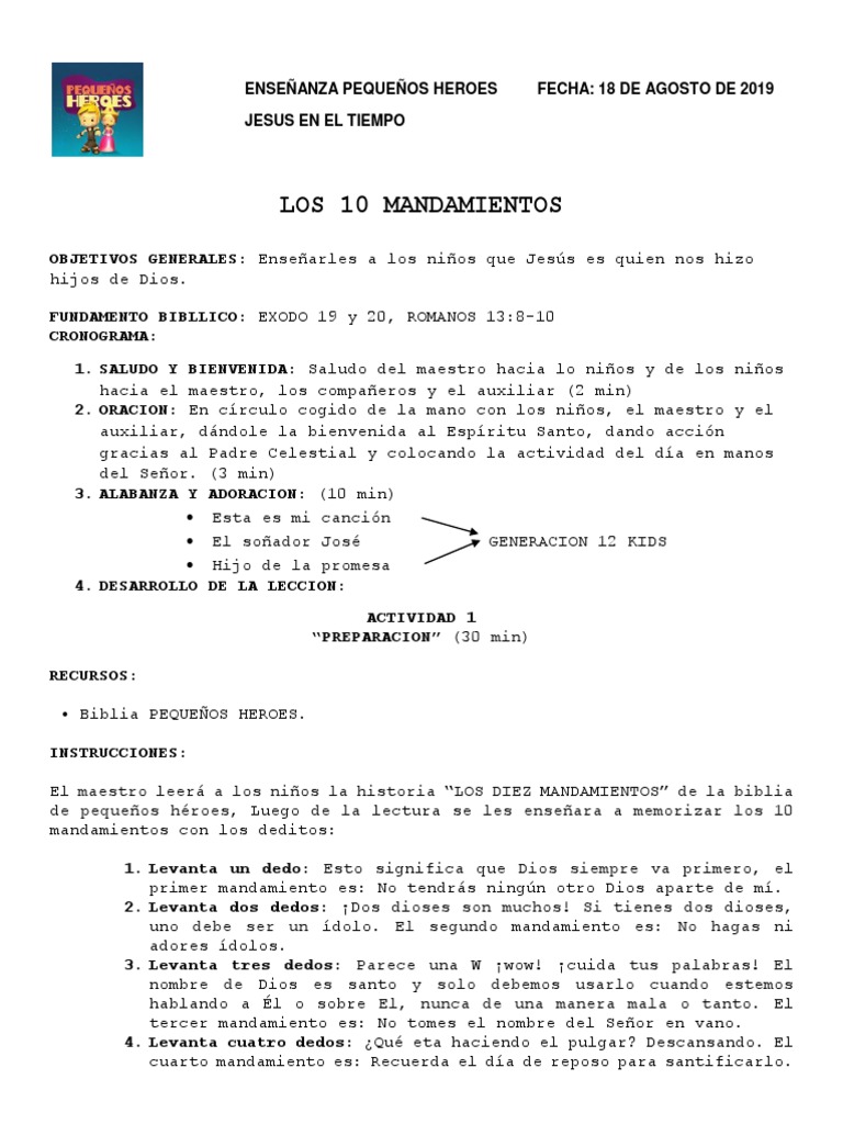 Los 10 Mandamientos | PDF | Diez Mandamientos | Jesús