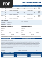 Unaccompanied Minor Form | PDF