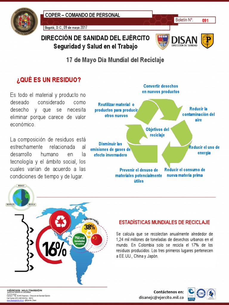 Boletin No 091 Dia Mundial Del Reciclaje | PDF | Reciclaje | Residuos