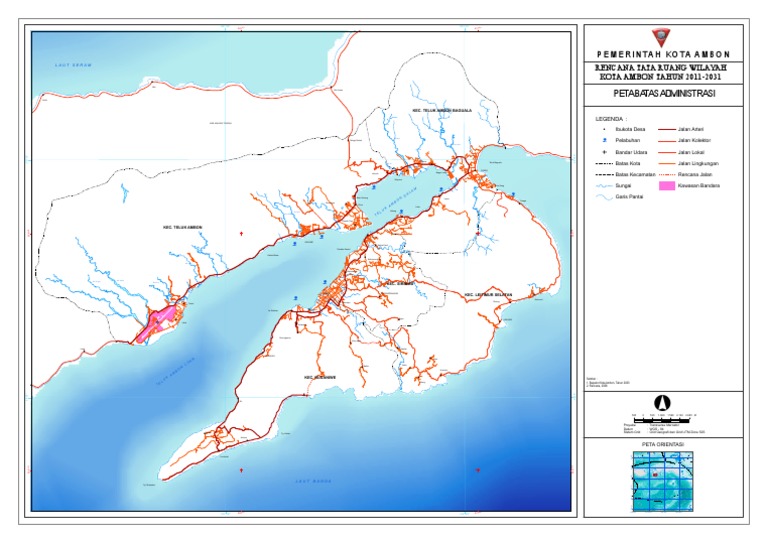 Peta Administrasi Kota Ambon 2011-2031 | PDF