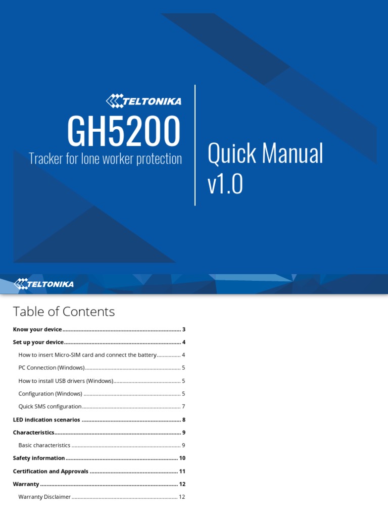 GH5200 Quick Manual v1.0 | PDF | Bluetooth | Microsoft Windows