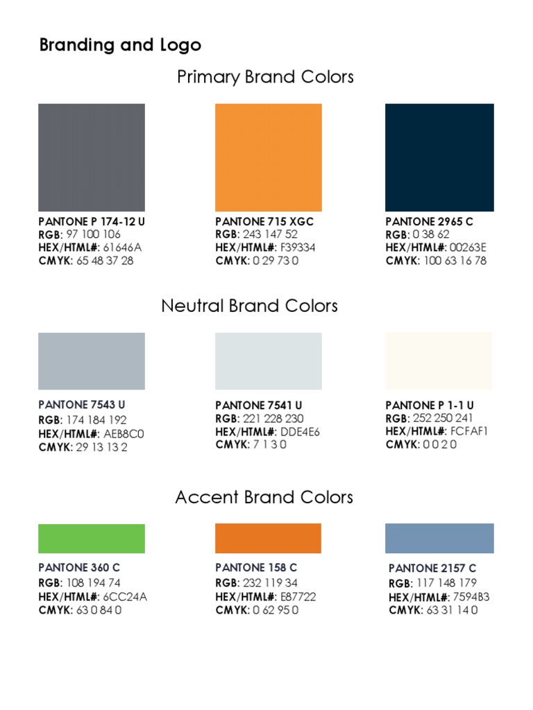Primary Brand Colors: Branding and Logo | PDF