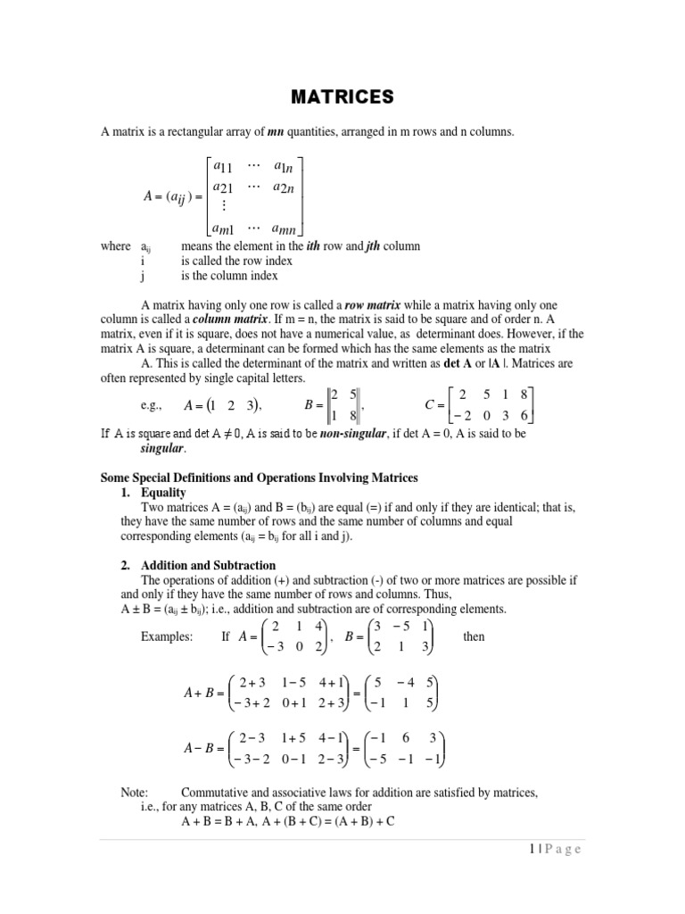 Matrix Detwrminants | PDF | Matrix (Mathematics) | Determinant