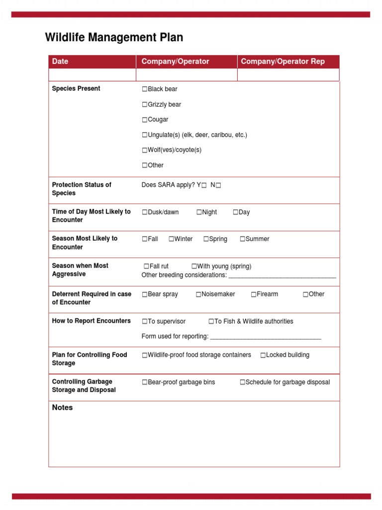 Wildlife Management Plan Final | PDF | Technology & Engineering