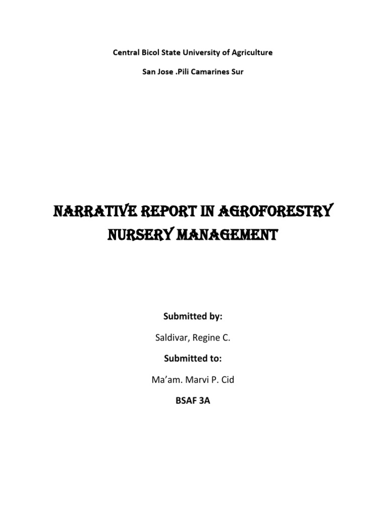 Narrative Report | PDF