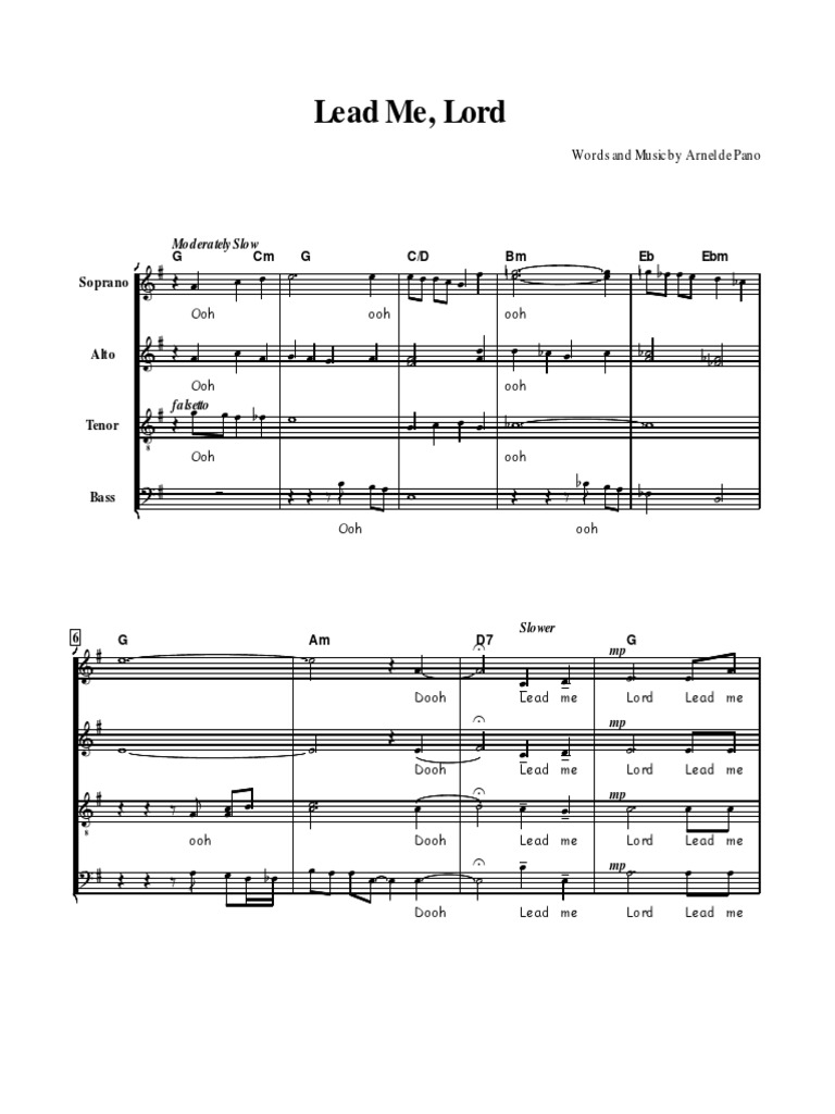 Arnel de Pano-Lead Me Lord-SheetMusicExchange PDF | PDF | Promotion And ...