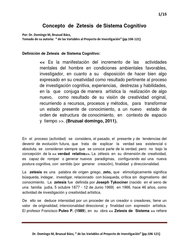Zetesis | PDF | Creatividad | Conocimiento