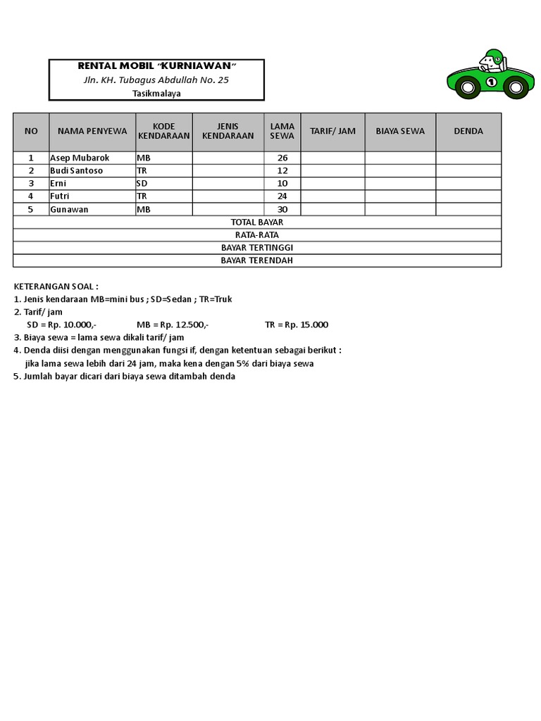Latihan Soal Excel | PDF