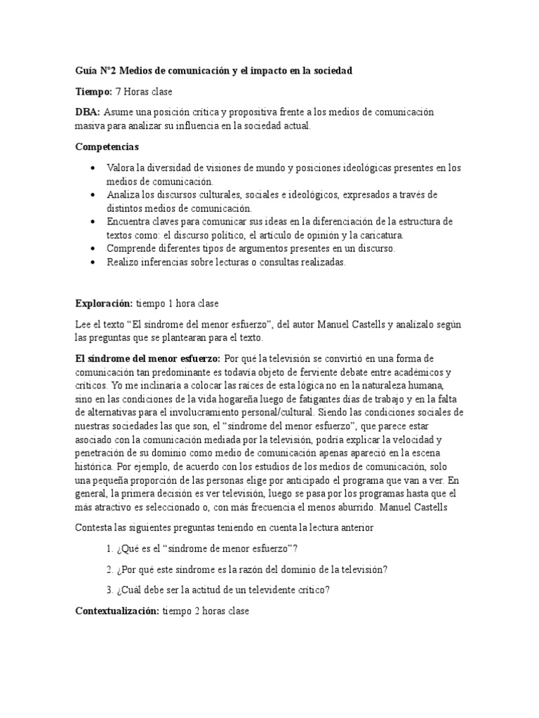 Guia Español 10 | PDF | Medios de comunicación) | Televisión