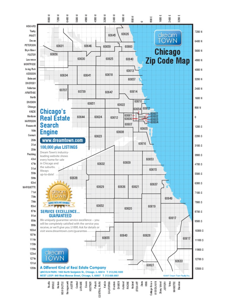 Chicago Zipcode Map PDF | PDF | Rapid Transit | Chicago