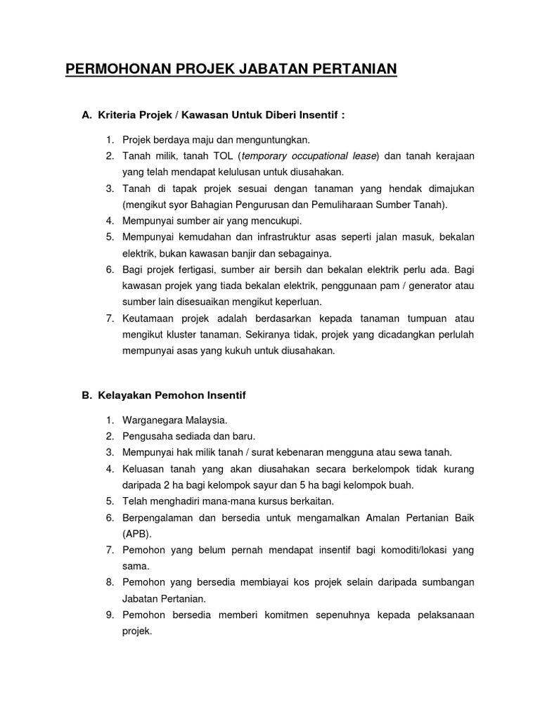 Permohonan Projek DOA | PDF