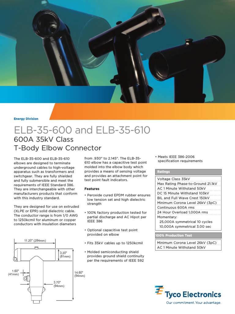 Tyco Elb 35 600 | PDF | Alternating Current | High Voltage
