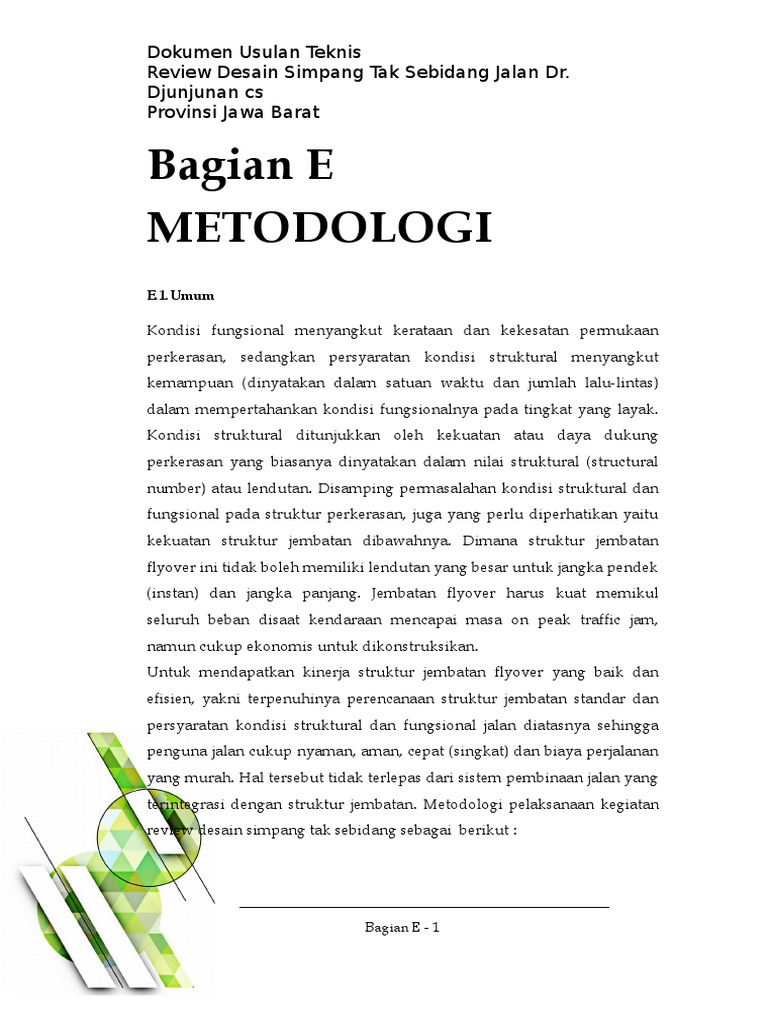 Review Desain Simpang Tak Sebidang Jabar | PDF