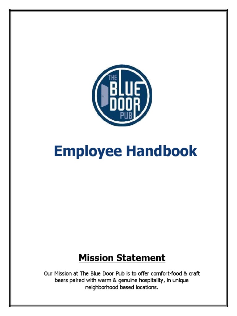 Employee Handbook: Mission Statement | PDF | Sexual Harassment | Harassment