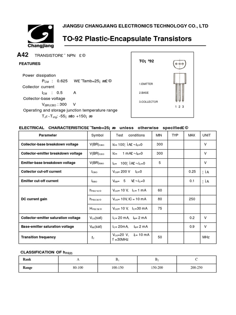 Datasheet PDF | PDF | Bipolar Junction Transistor | Electrical Components