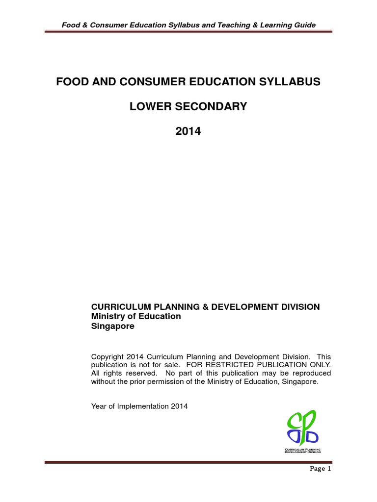 Food Consumer Education PDF | PDF | Inquiry Based Learning | Curriculum