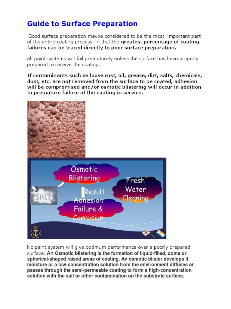 Guide To Surface Preparation | PDF | Rust | Abrasive
