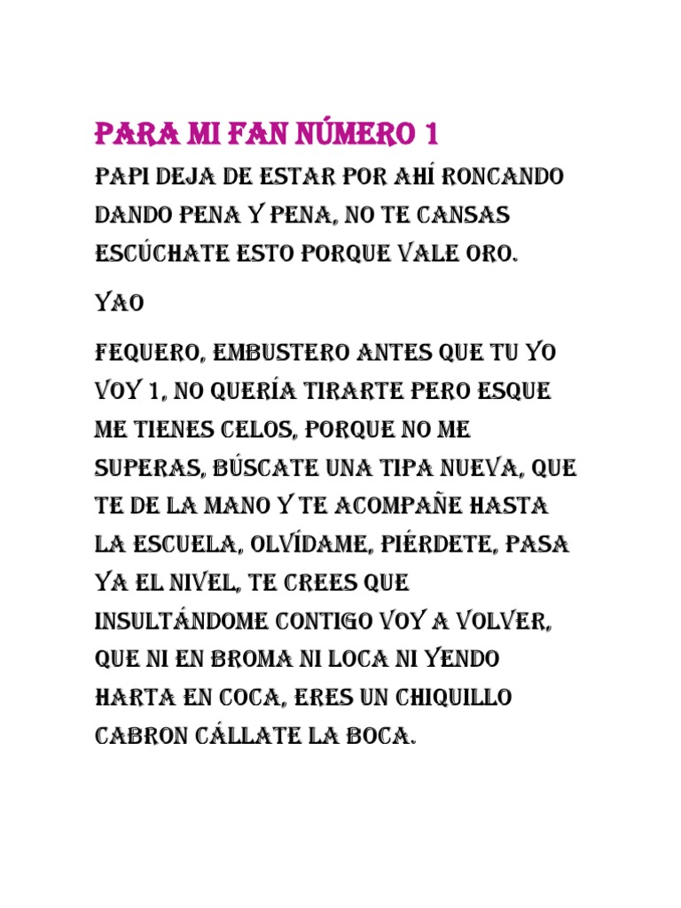 Letras de Mis Canciones Favoritas No Abrir | PDF