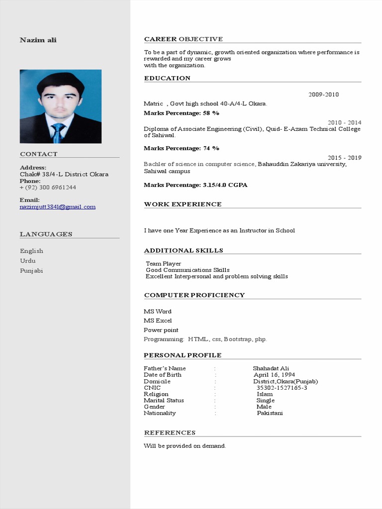 Nazim CV | PDF