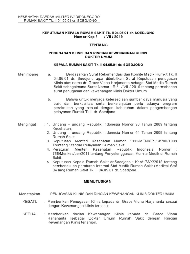 SPK RKK Dokter Umum | PDF | Sains & Matematika