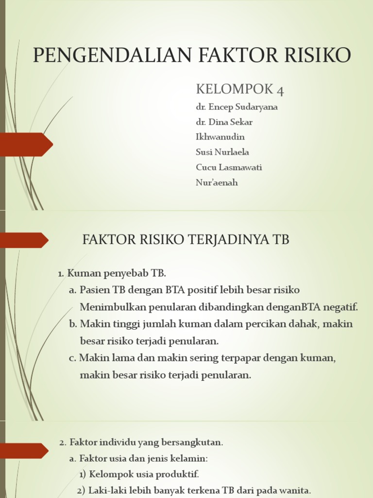 Pengendalian Faktor Risiko TB - Kel 4 | PDF
