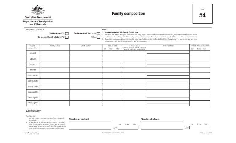 Family Composition: Declaration | PDF | Social Conventions | Family