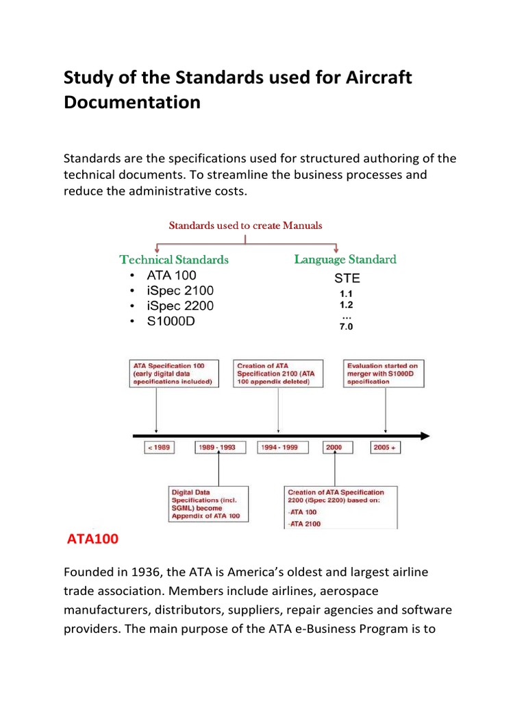 Study of The Standards Used For Aircraft Documentation | PDF ...