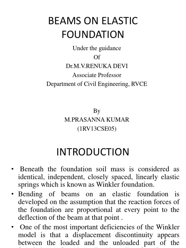Beams On Elastic Foundation | PDF | Bending | Beam (Structure)