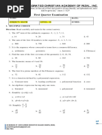 Sample PERT Math Practice TEST | PDF | Polynomial | Mathematical Objects