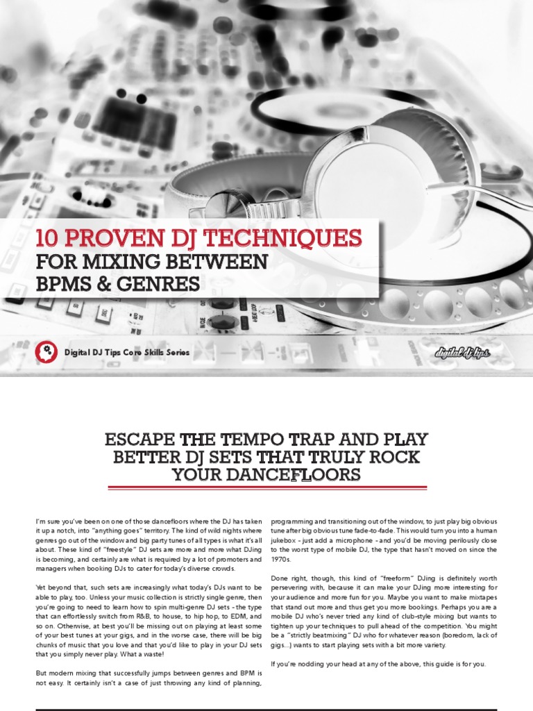 10 Proven DJ Techniques v2 PDF | Download Free PDF | Disc Jockey | Tempo