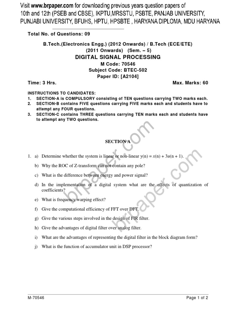 DSP (5th) May2018 | PDF | Digital Signal Processing | Filtration