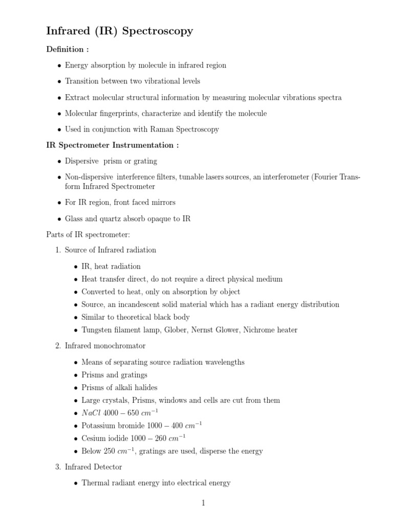 An In-Depth Guide to Infrared Spectroscopy: Principles, Instrumentation ...