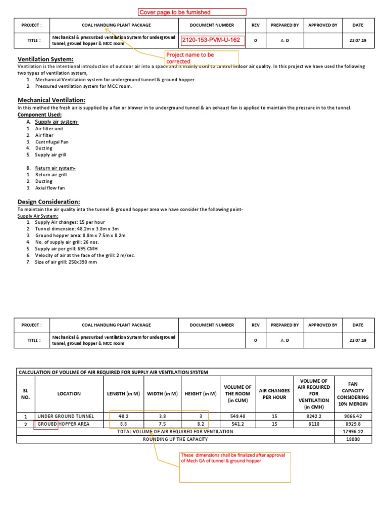 DBR of Ventilation System 162 | PDF | Hvac | Ventilation (Architecture)