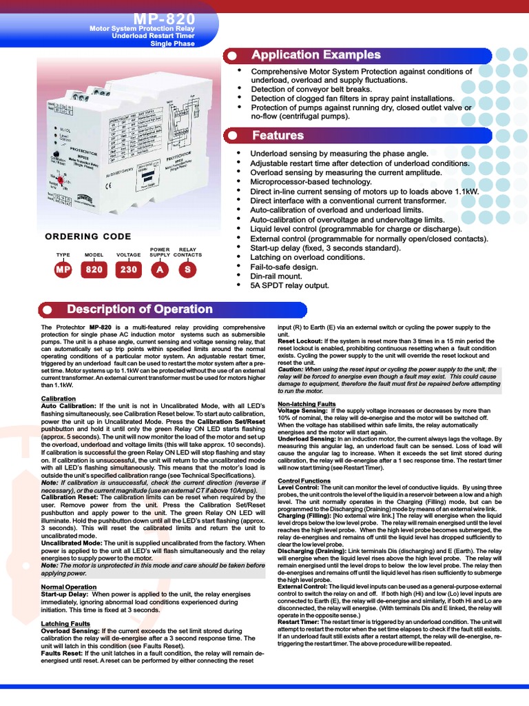 Application Examples Application Examples: Ordering Code | PDF | Relay ...
