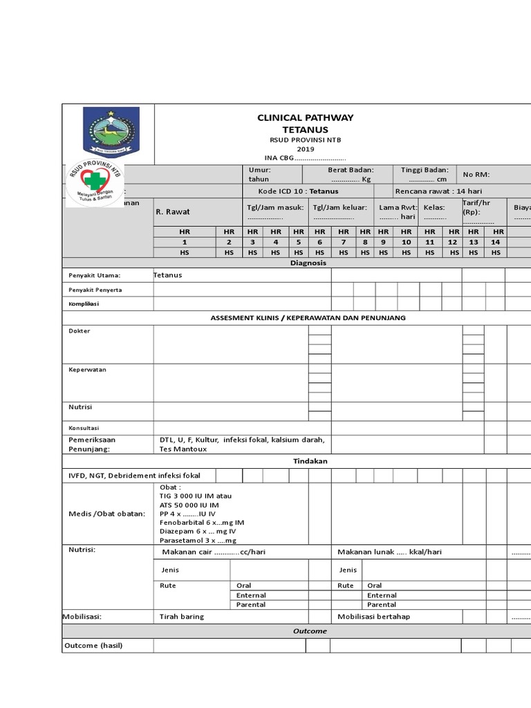 Clinical Pathway Tetanus | PDF