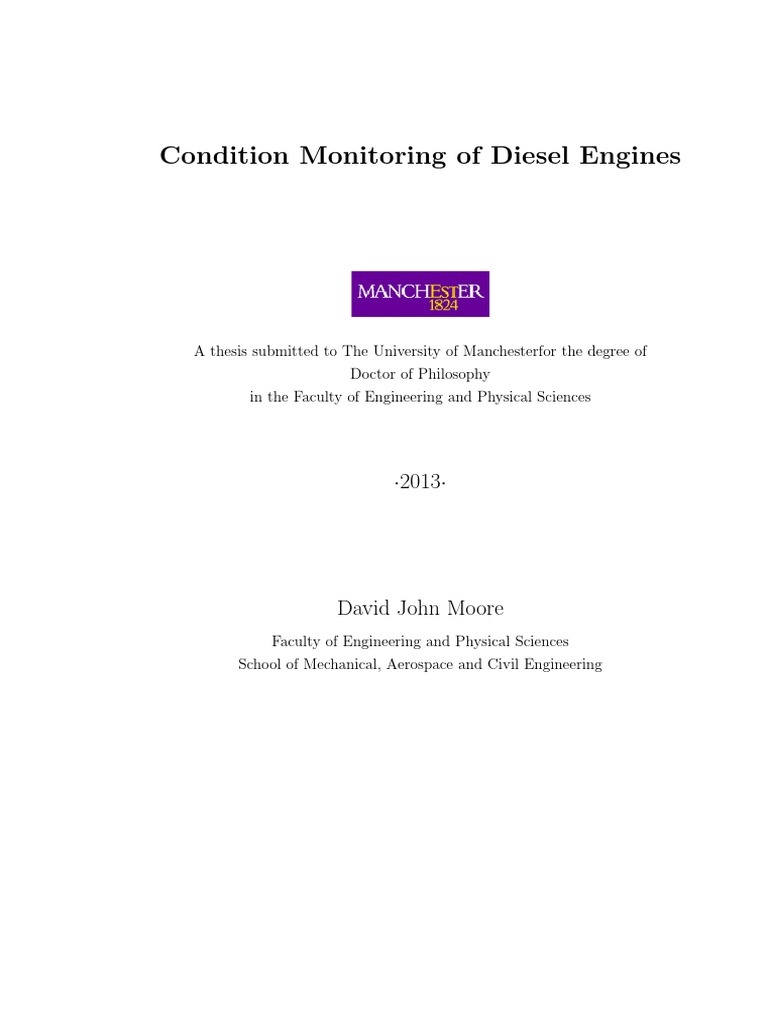 Diesel Engine Condition Monitoring | PDF | Fuel Injection ...