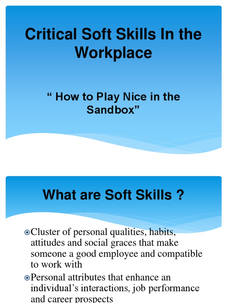 Essential Workplace Soft Skills Guide | PDF | Skill | Employment