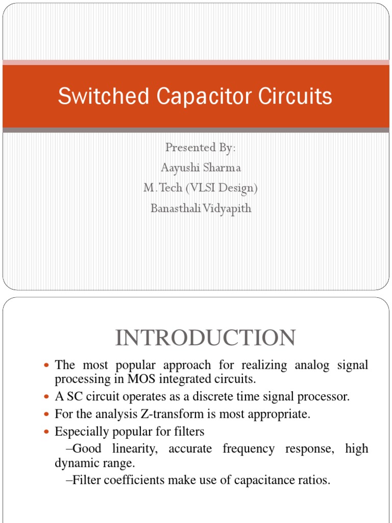 Switched Capacitor Circuits | PDF