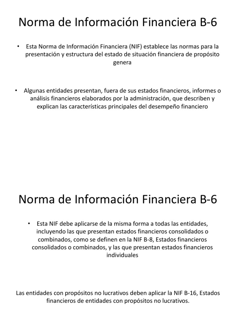 NIF B-6: Presentación Financiera | PDF | Cheque | Bancos
