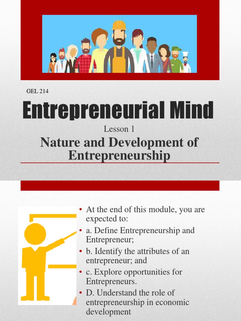 Entrepreneurial Mind: Nature and Development of Entrepreneurship | PDF ...