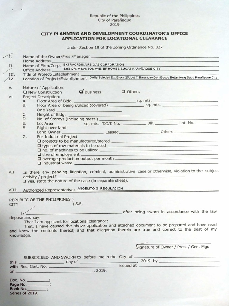 Zoning Form | PDF