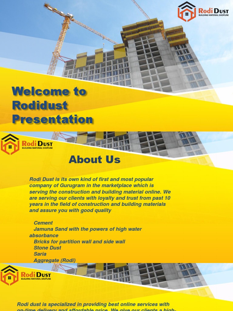 Rodi Dust: Online Building Materials in Gurgaon | PDF | Construction ...